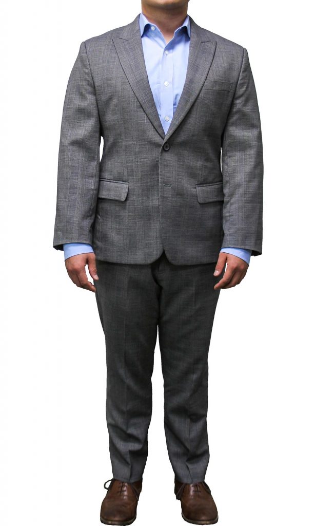Light Gray Plaid Suit - Men's Custom Suits - Fraternity Suits