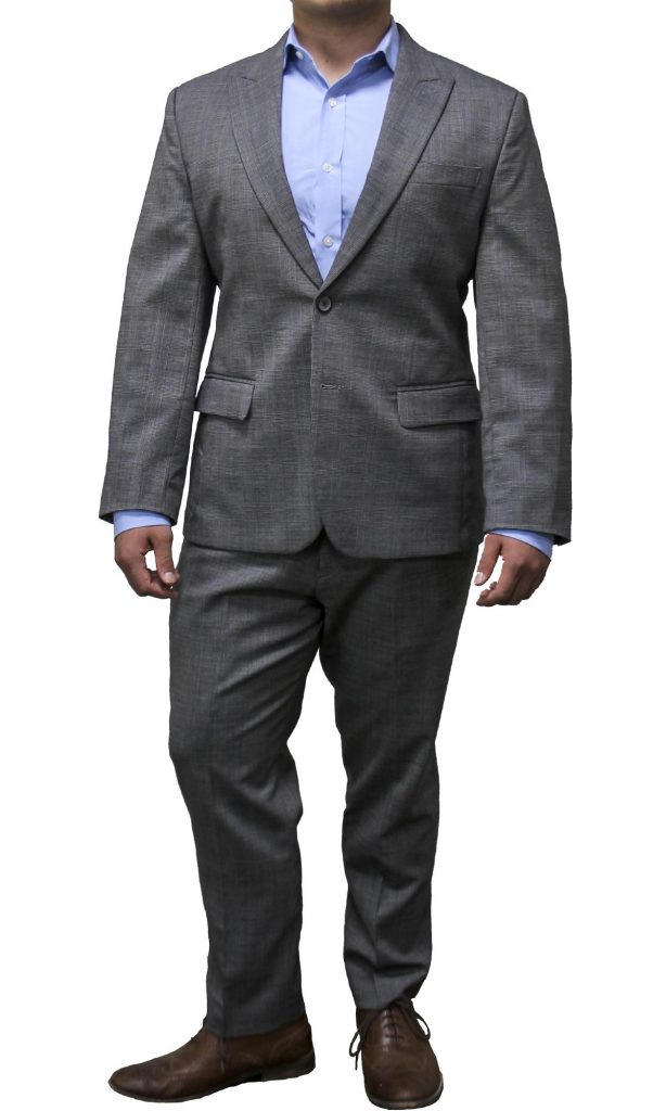 Light Gray Plaid Suit - Men's Custom Suits - Fraternity Suits