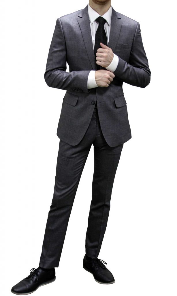 Charcoal Melange Suit - Men's Custom Suits - Fraternity Suits