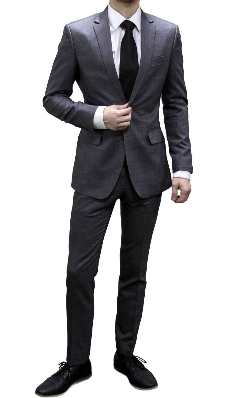 Charcoal Melange Suit - Men's Custom Suits - Fraternity Suits
